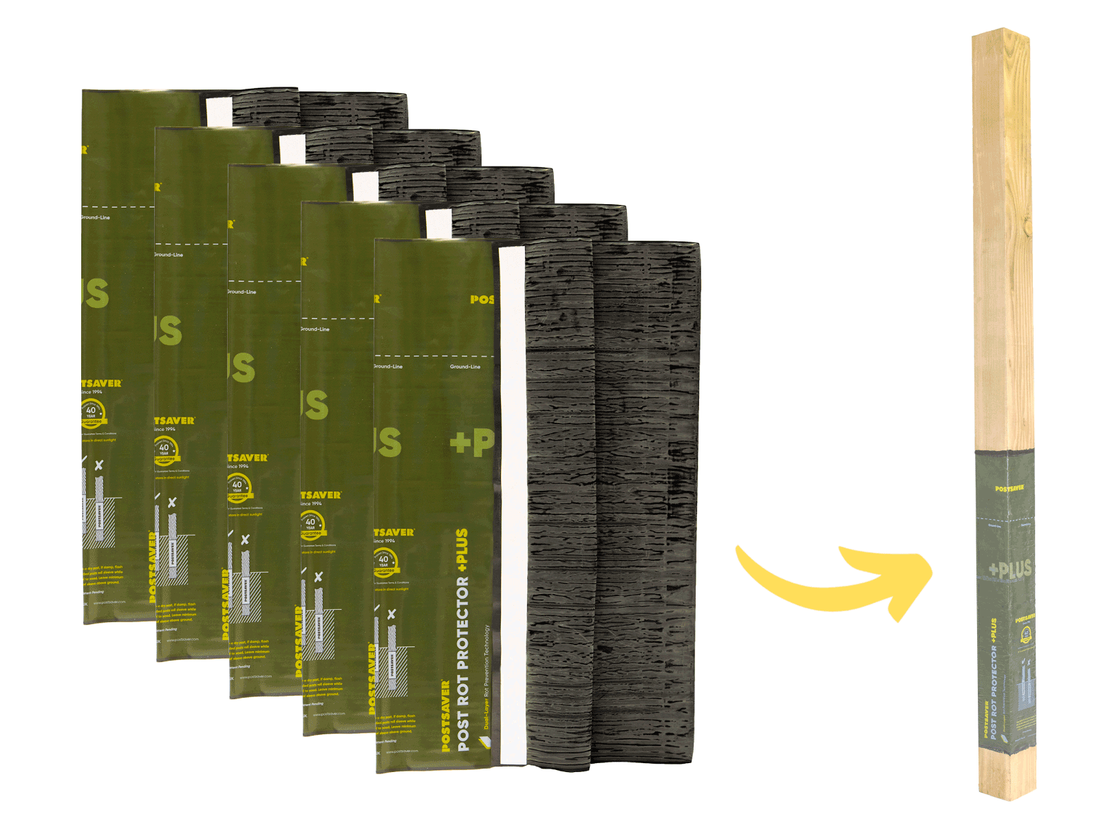 Pro-Wrap +PLUS Standard – 5 Pack – Rot Protector | Postsaver Store